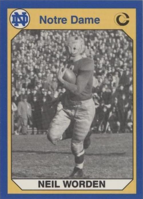 1990 Collegiate Collection University of Notre Dame - Neil Worden #154 ...