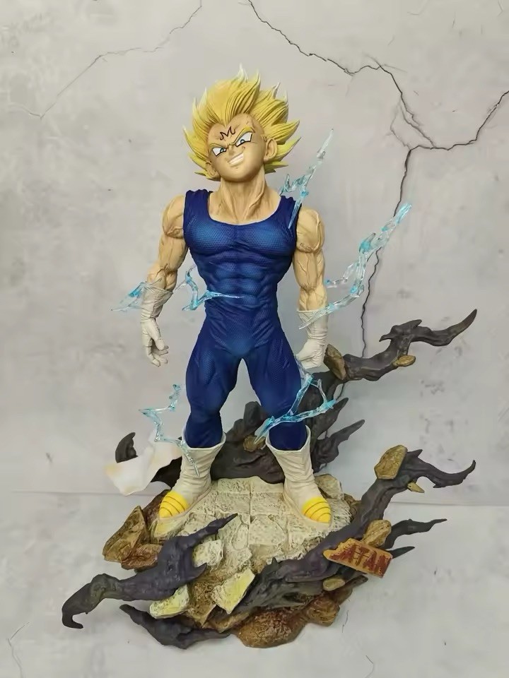 Dragon Ball Z Majin Vegeta Saiyan Figure Model Statue (Replaceable Head ...