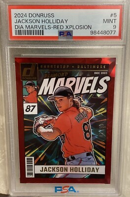2024 Panini Donruss Diamond Marvels Red XPlosion #5 JACKSON HOLLIDAY ...