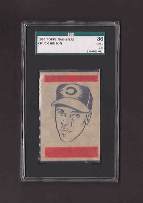 1965 Topps Transfers CHUCK HINTON SGC 86 NM+ 7.5 Indians POP 6 (Ten ...