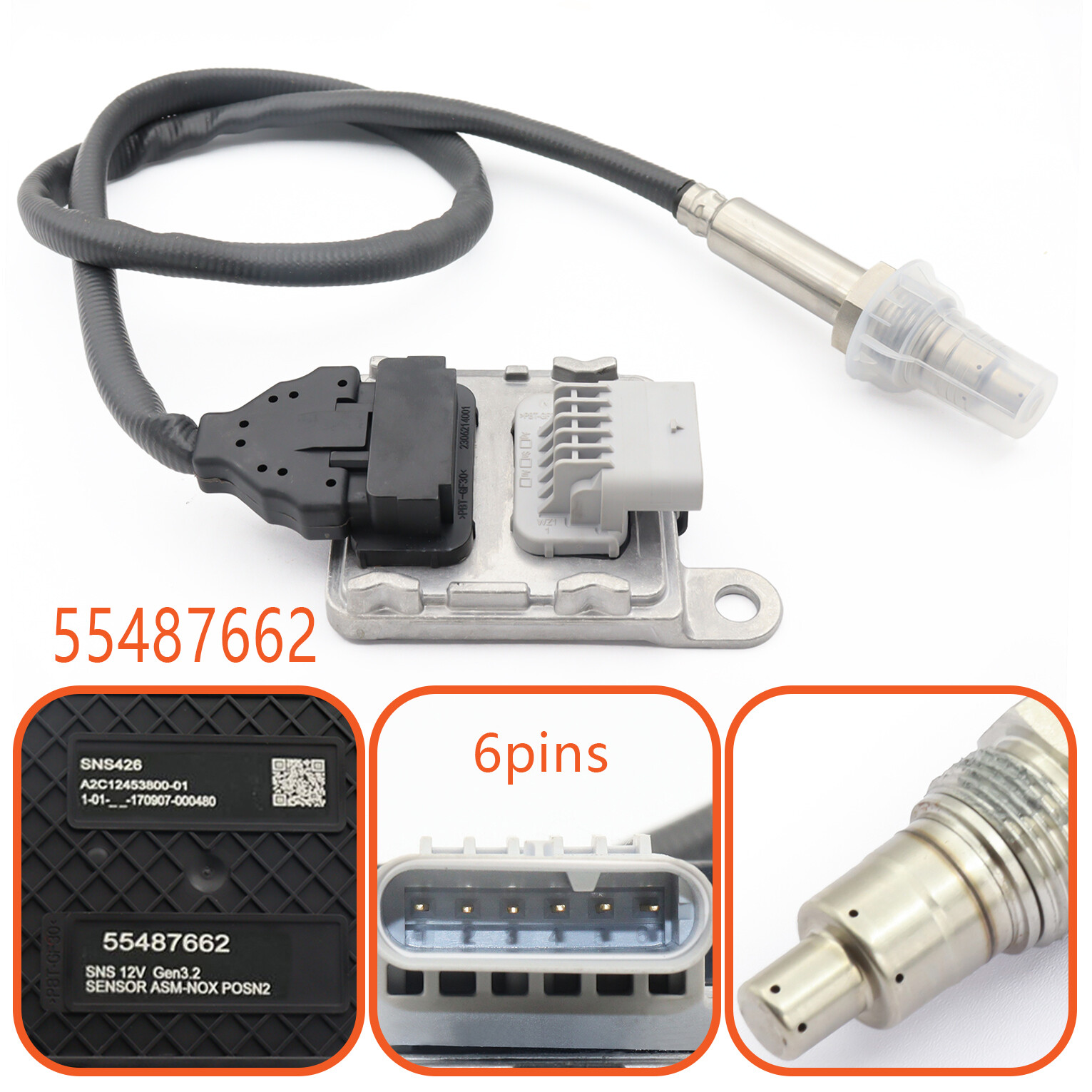 For VAUXHALL NOX Sensor 55512349 SNS0426A A3C02960400-02 55487662 ...