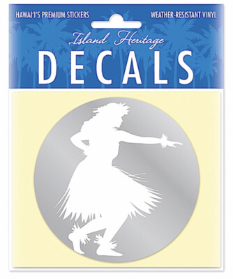 Hawaiian Sticker Decal Hula Dancer Window Vinyl Hawaii island Gift 4"x3 ...