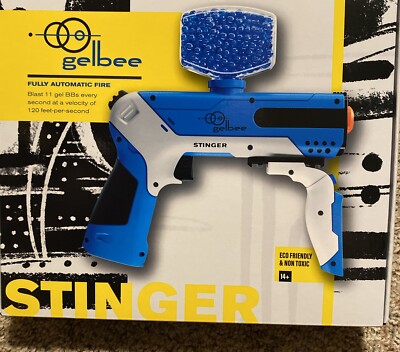 Gelbee Stinger Gel-BB Blaster Fully Auto GFGBB3,11 rounds/second, blue ...