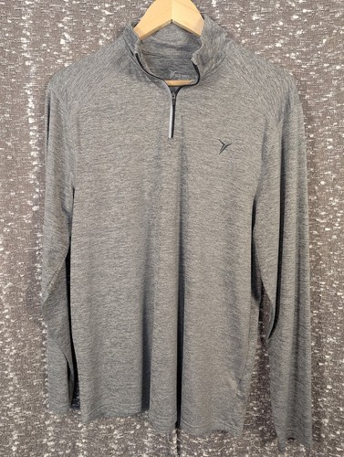 Old Navy Active Go Dry Gray Lightweight Quarter Zip Pullover Men's ...