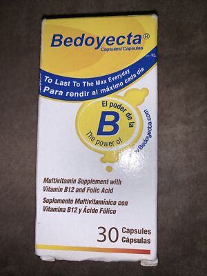 Bedoyecta Multivitamin with Vitamin B12 and Folic Acid 30 Capsules Exp ...