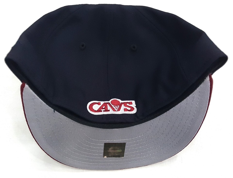 CLEVELAND CAVALIERS NEW ERA 5950 FITTED CAP HAT BLUE MAROON 100% ...