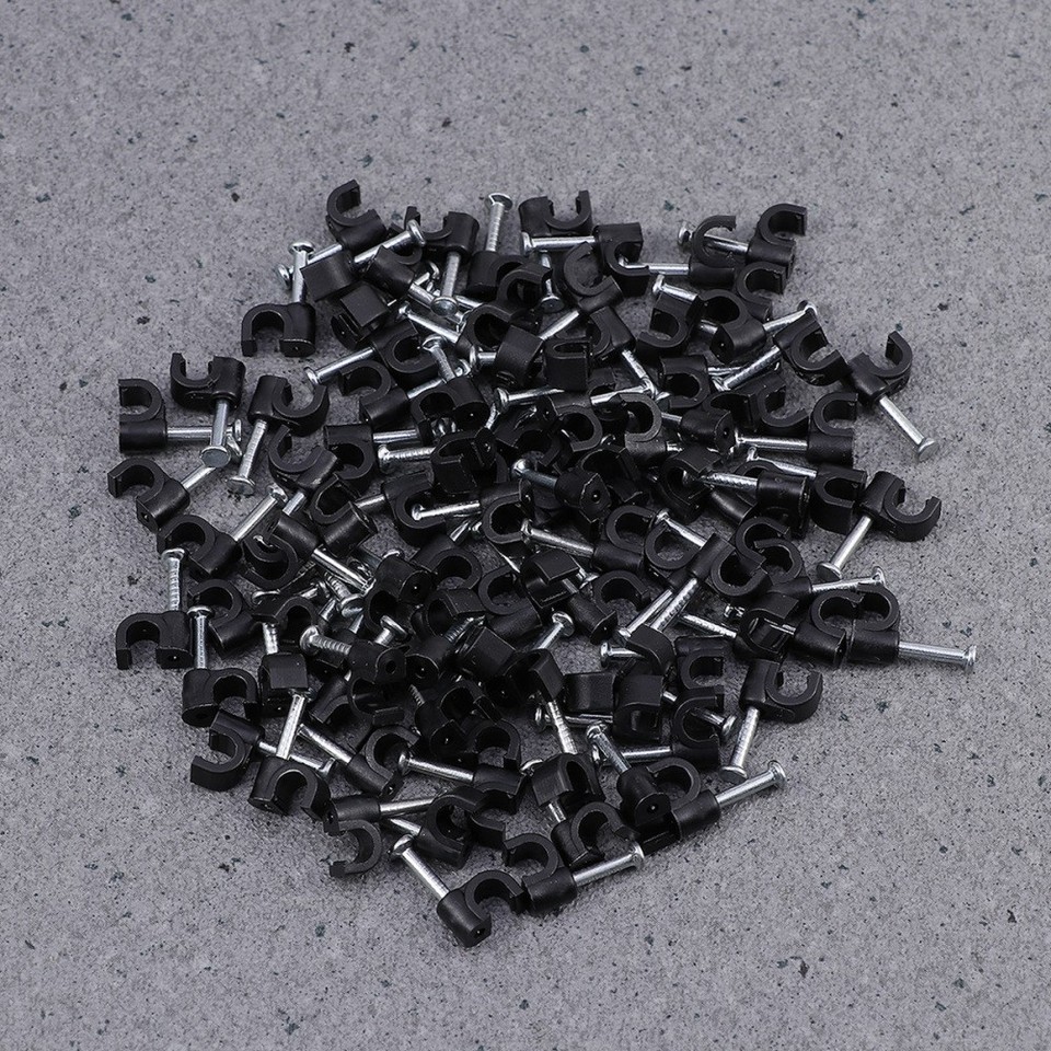 100pcs 4mm Plastic Cable Clip Wire Cord Fastener Telephone Line Tie ...