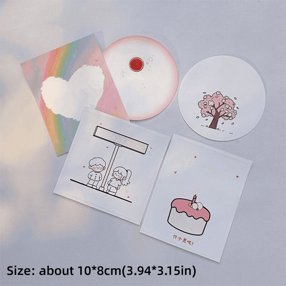 5Pcs Cartoon Confession Stickers Self-adhesive Cup Sticker Surprise ...