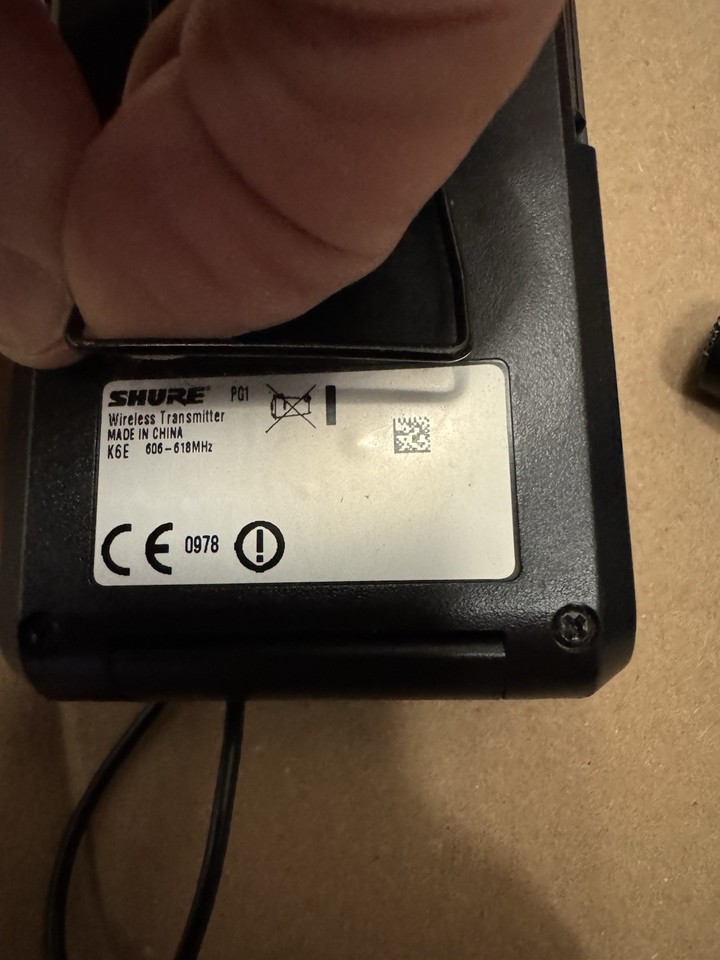 Shure Wireless System PG4-S Receiver and PG1 Transmitter | eBay