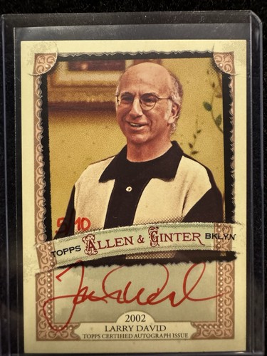 2025 Allen & Ginter Larry David Red Ink Auto 5/10!! On Card Full Size ...