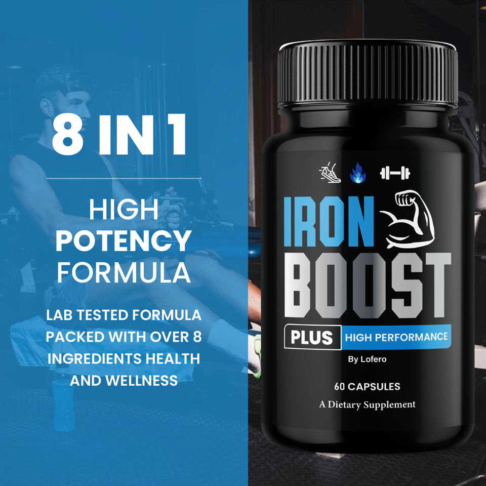 (3 Pack) Iron Boost Pro High Performance Supplement, IronBoost Pills ...