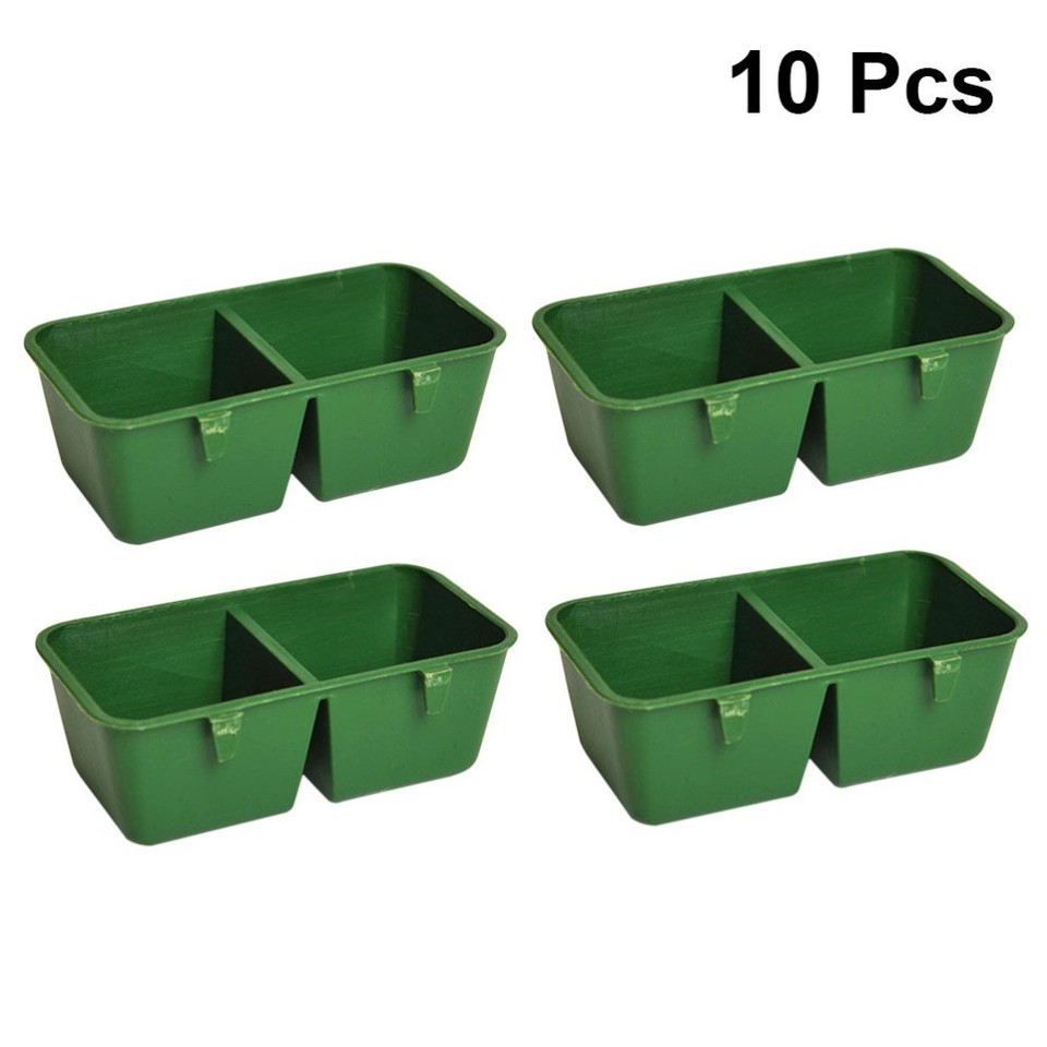 10 Pcs Bird Food Feeder for Cage Cup Pet Double Trough Bowl Birds | eBay