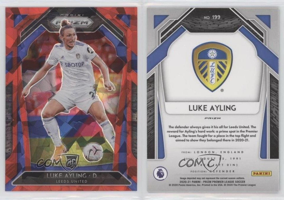 2020-21 Panini Prizm Premier League Retail Red Ice Prizm Luke Ayling ...