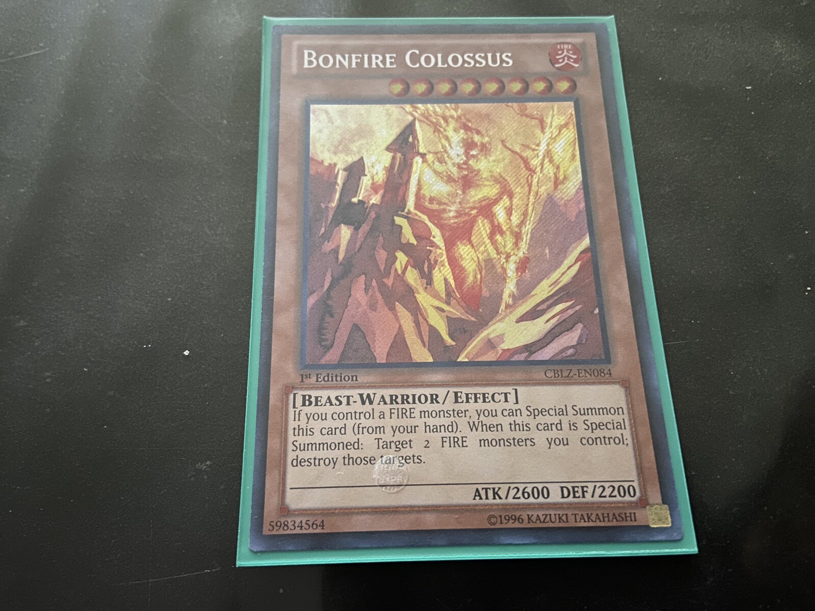 Bonfire Colossus Secret Rare 1st Edition CBLZ-EN084 | eBay