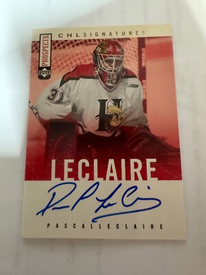 2000-01 Upper Deck CHL Prospects Autograph Pascal Leclaire | eBay