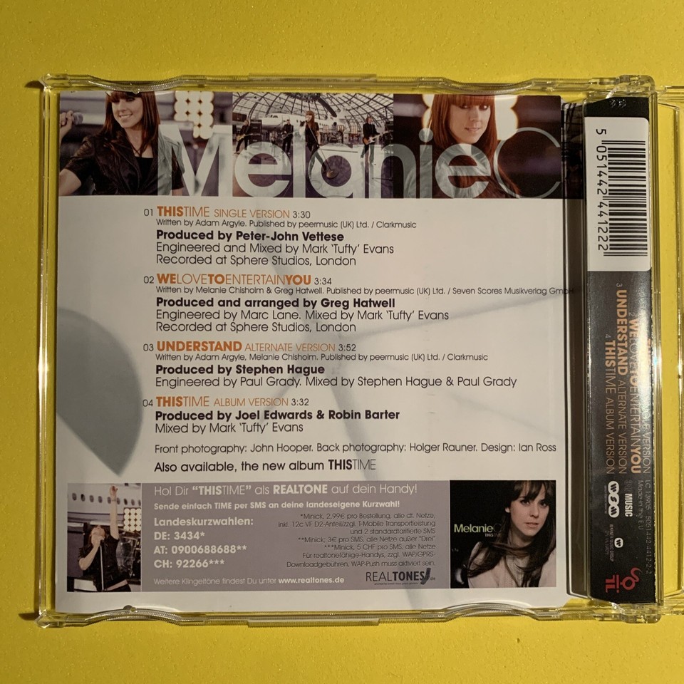 Melanie C - This Time (CD, 2007) 4 TRK Single [German Import] *Ultra ...
