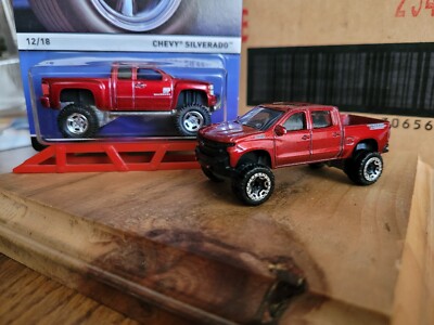 Hot Wheels Real Riders Metallic Cherry 🍒 Red Chevy Silverado 4×4 Pickup ...