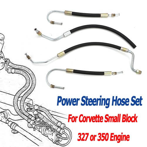 Power Steering Hose Set For Corvette Small Block C2 C3 Chevy Engines ...
