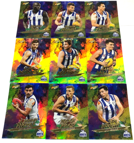 2017 SELECT AFL FOOTY STARS TRADING CARD HOLOFOIL CARD TEAM SET (9)-NTH ...