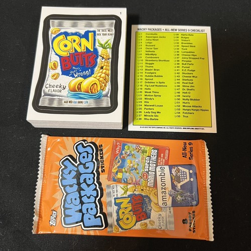 2012 WACKY PACKAGES SERIES ANS 9 COMPLETE 55 CARD SET + FREE WRAPPER ...