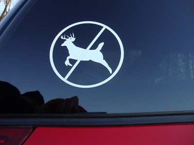DEER KILL TALLY HUNTING BUMPER STICKER DECAL BUCK ANTLERS RACK 4" X 4 ...
