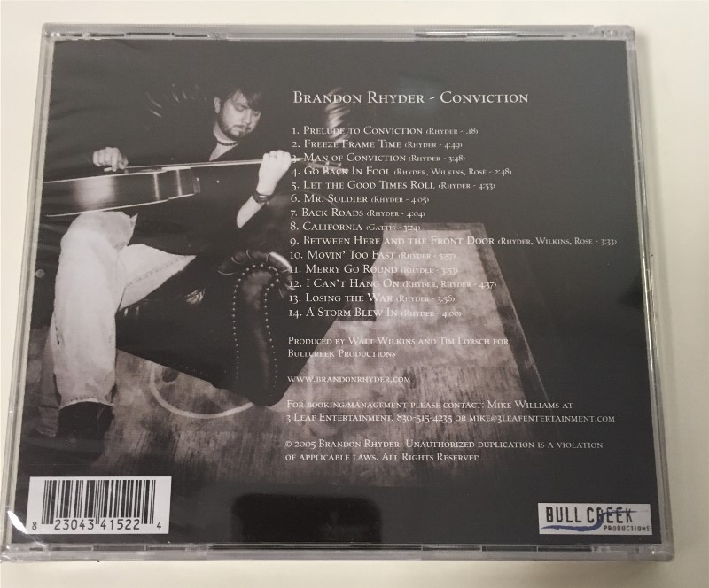 Brandon Rhyder - Conviction CD Album Music *NEW* | eBay