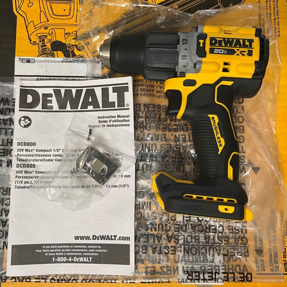 Dewalt 20V Max XR 1/2", 2 Speed Brushless Hammer Drill . NEW. Authentic ...