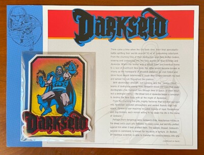 DARKSEID PATCH on INFO CARD ~ from Willabee & Ward ~ DC COMICS PATCH ...