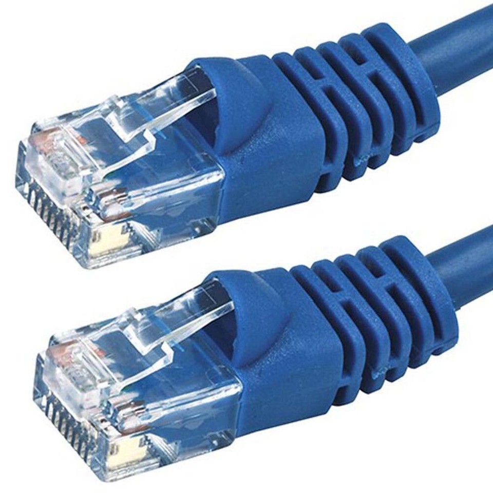 25FT Cat5E UTP Stranded Network Ethernet Patch Cable Blue Cat5 RJ45 LAN ...