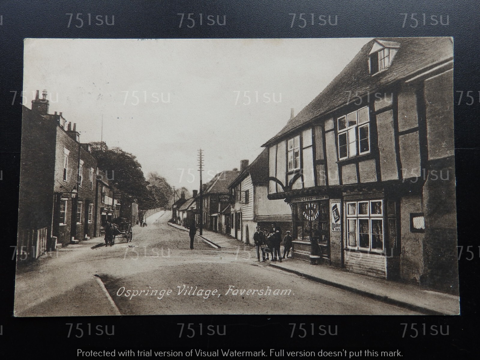 Ospringe Village, FAVERSHAM, Kent. Fry's Chocolate shop advertising ...