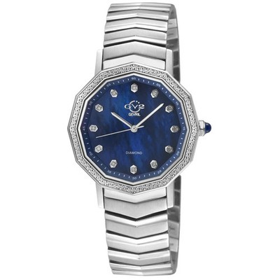 GV2 By Gevril Women's 14517B Spello II Swiss Diamond Stainless Steel ...