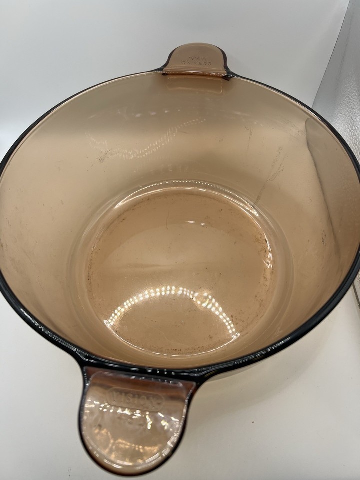 Corning Vision Cookware Amber 5 Qt 4.5L Dutch Oven Stock Pot Pyrex Lid ...