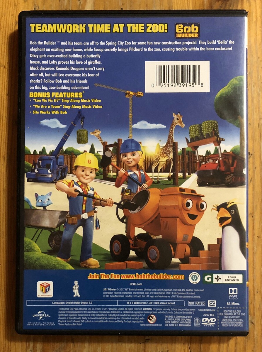 Bob the Builder Building Fun at the Zoo DVD Good Condition Bob the Builder Building Fun at the Zoo DVD Good Condition