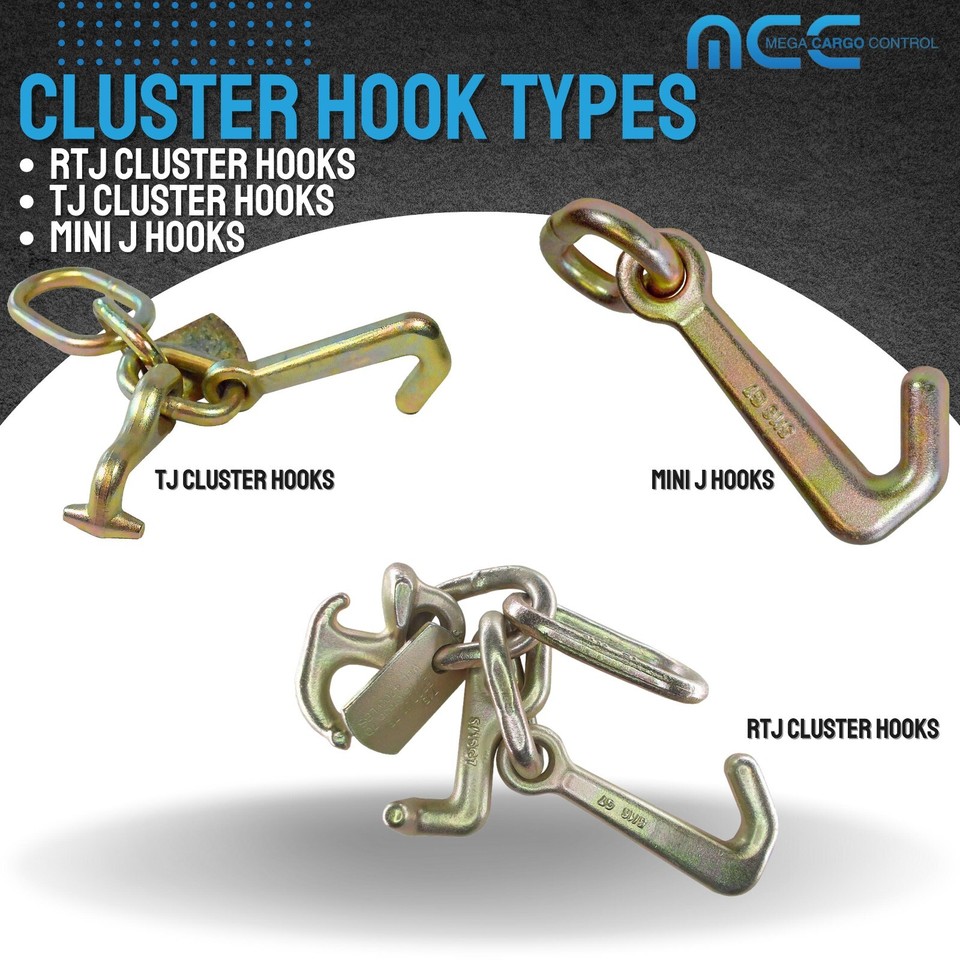 2 Pack G70 Heavy Duty Towing Mini J Hook for Car Hauler Wrecker Towing ...