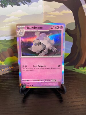 Houndstone 043/091 - Paldean Fates - Holo Rare - Pokemon Card TCG - LP ...