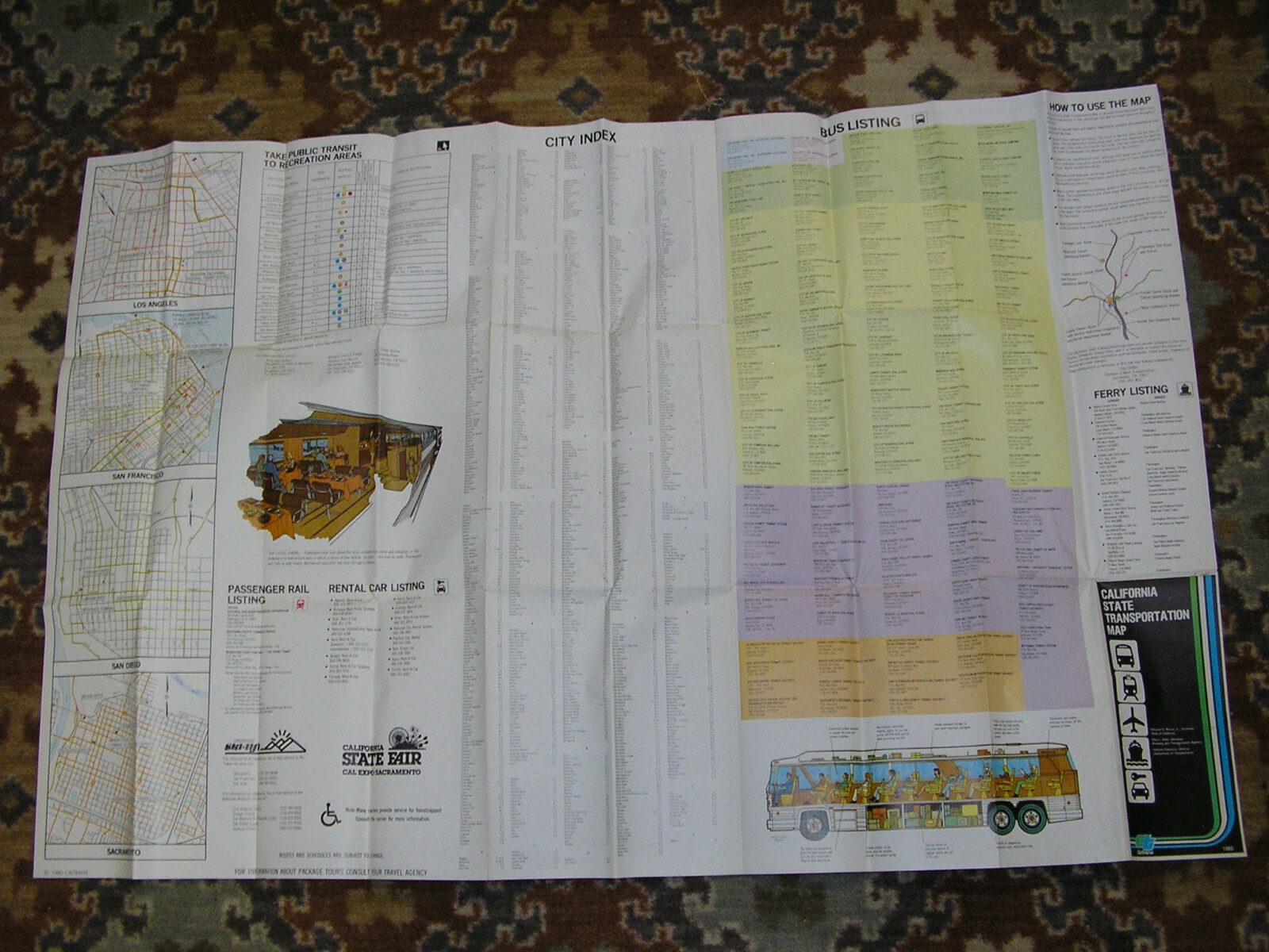 California Map State Transportation Roads Streets Transit Railroad ...