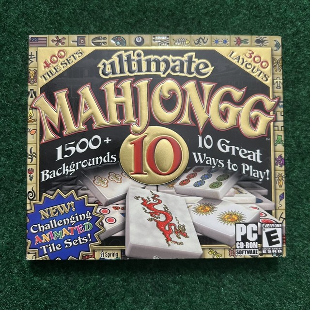 Ultimate Mahjongg 10 PC CD Match Mahjong Tile Set Symbols Puzzle ...