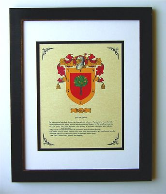 HERALDRY COAT OF ARMS ~ ROBLES FAMILY CREST ~ FRAMED | eBay