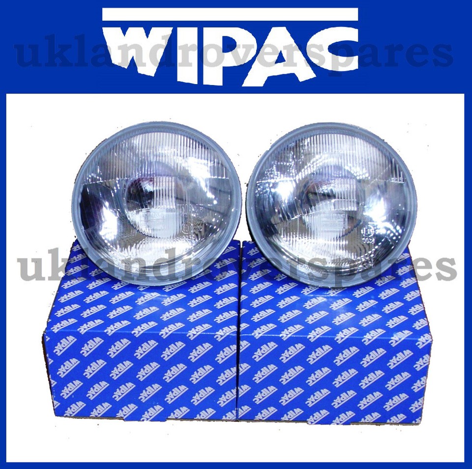 Land Rover Defender Quadoptic Headlamps Halogen Headlight Pair- WIPAC ...