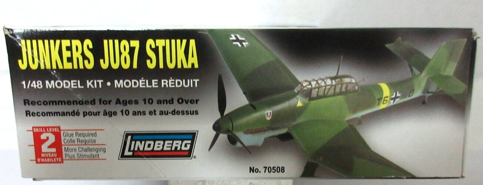 LINDBERG GERMAN JUNKERS JU-87 STUKA 1/48 SCALE PLANE MODEL KIT | eBay