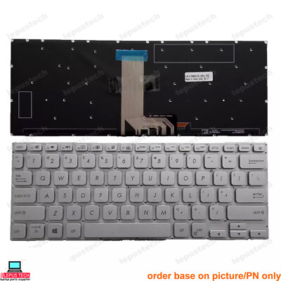 Asus X412F X412FA X412FL X412U X412UA X412UB UF silver backlit US ...