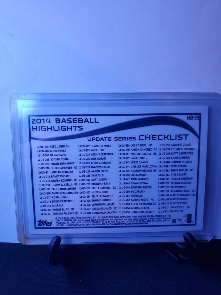 2014 Topps Chrome Baseball Highlights Jose Abreu Base Rookie #MB-39 | eBay