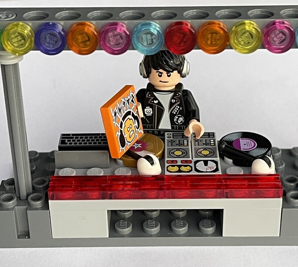 LEGO Dj w Turntables Lighting Bar Cake Topper Pop Star Custom Made Read ...