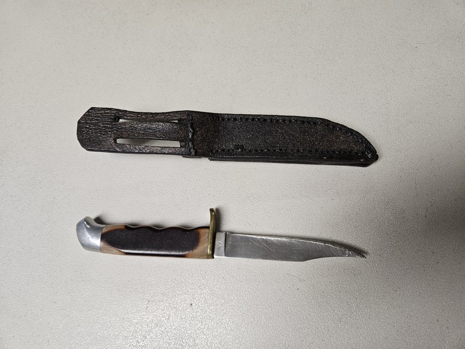 Vintage Old Timer Schrade-Walden NY USA 410T SS Knife with Leather ...