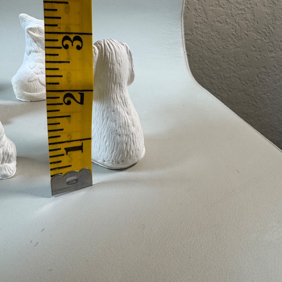 VTG (9) Ready To Paint Ceramic Bisque Santa Bear Dogs Animal Figure ...