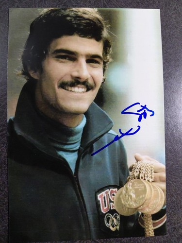 MARK SPITZ Hand Signed Autograph 4X6 PHOTO -- OLYMPIC SWIMMER - 9 GOLD ...