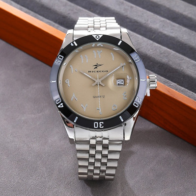 40MM RICECGO Luxury Quartz Men's Watch Stainless Steel Classic ...