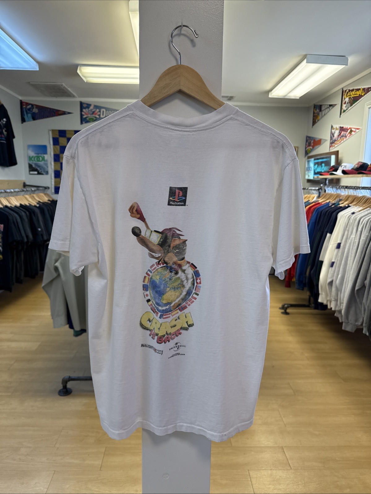 RARE 1997 CRASH BANDICOT 2 PLAYSTATION VIDEO GAME TEE… - Gem