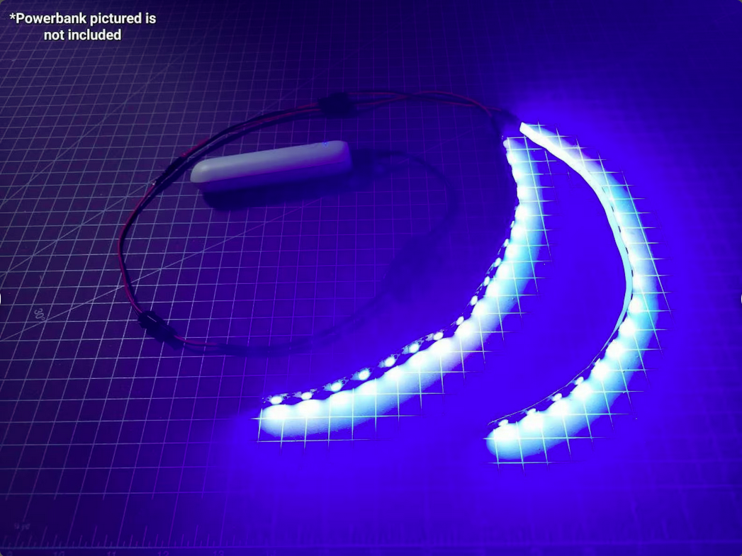 Iron Man Mask Flexible RGB LED Light Strips For Cosplay Helmet DIY ...