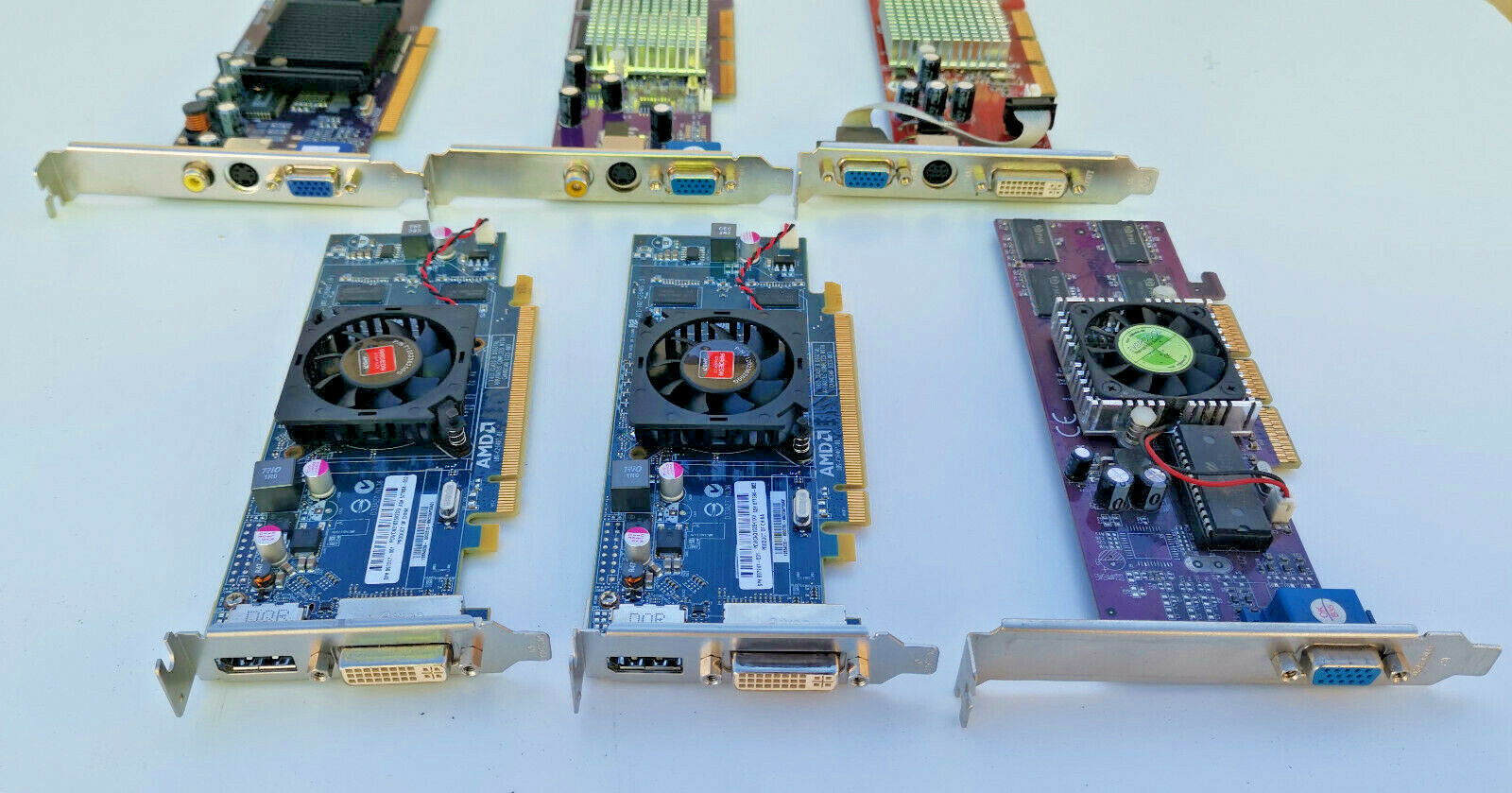 Various AGP Video Cards - Legacy Graphic Cards - VGA DVI SVideo. Sold ...